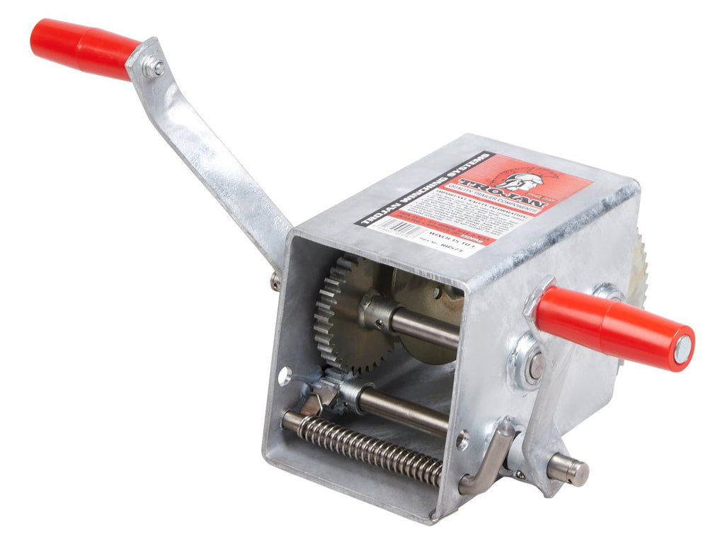 Trojan Manual Trailer Winch Kit 15:1 (6mm x 10m Wire Rope) – Autotrailer